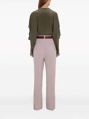 Victoria Beckham Double-pleat Wide-leg Trousers - Pink