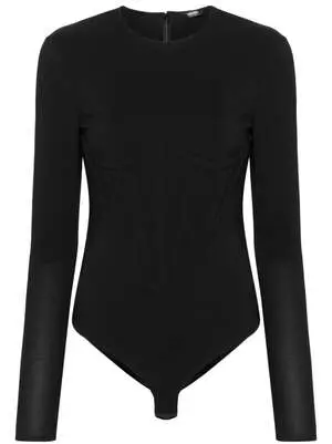 Versace Boned Crepe Bodysuit