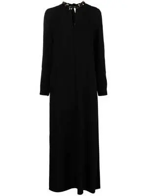 Zimmermann Chain-embellished Crepe Maxi Dress - Black