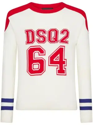 Dsquared2 Intarsia-knit Jumper - White