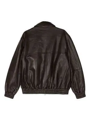 Studio Nicholson Piston Leather Zip-up Jacket - Brown