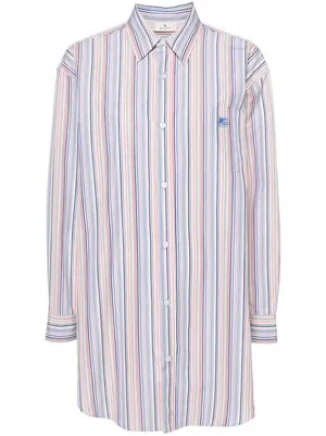 Etro Pegaso-embroidered Striped Shirt