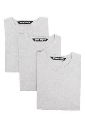 Palm Angels Round-neck Short-sleeve T-shirt - Grey