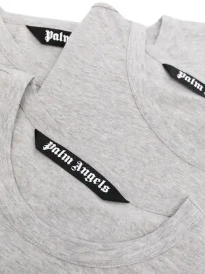 Palm Angels Round-neck Short-sleeve T-shirt - Grey