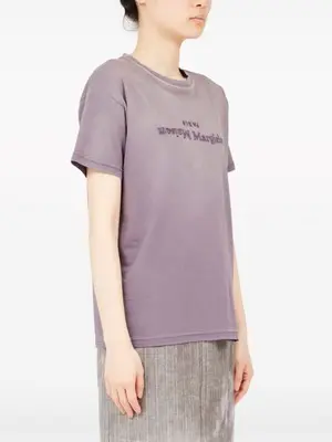 MAISON MARGIELA Reverse Logo-print T-shirt - Purple