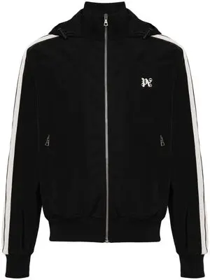 Palm Angels Monogram-embroidered Track Jacket - Black