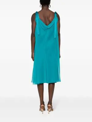 Alberta Ferretti Layered Silk Midi Dress