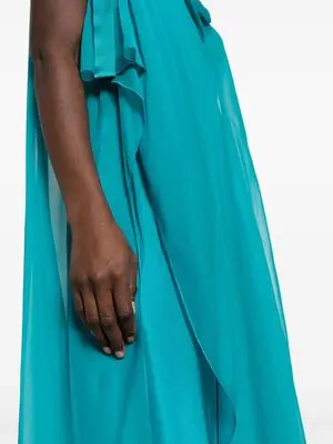 Alberta Ferretti Layered Silk Midi Dress