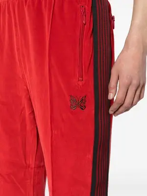 Needles Logo-embroidered Velour Track Pants