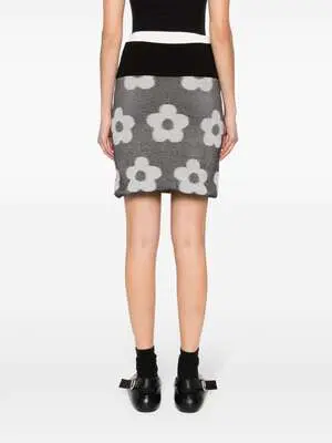 Kenzo Jacquard Flower-motif Skirt