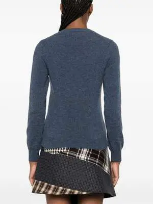 Play Comme Des Garcon Heart Logo Wool Jumper - Blue