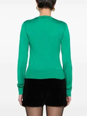 Dolce & Gabbana Floral-appliqué Silk Jumper