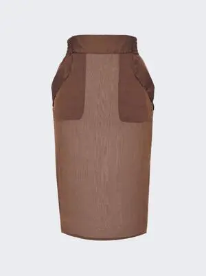 Saint Laurent Pencil Skirt - Marron