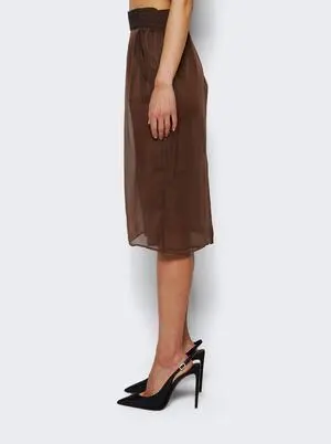Saint Laurent Pencil Skirt - Marron