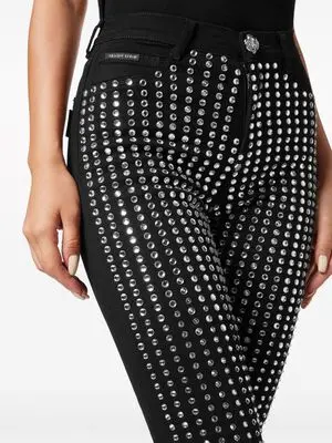 Philipp Plein Crystal-embellished Skinny Jeans