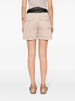 Pinko Scilla Paneled Leather Shorts