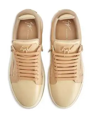 GIUSEPPE ZANOTTI Double-zip Low-top Sneakers - Neutrals