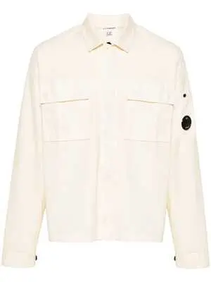 C.P. COMPANY Lens-detail Cotton Shirt - Neutrals