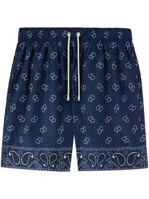 Palm Angels Paisley-print Swim Shorts - Blue