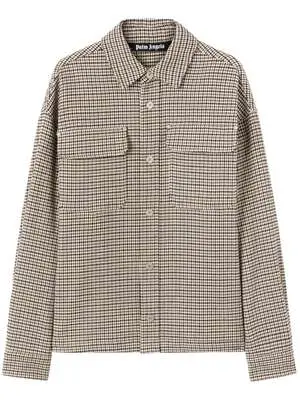 Palm Angels Logo-print Checked Overshirt
