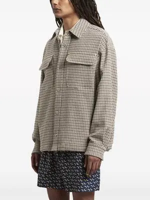 Palm Angels Logo-print Checked Overshirt