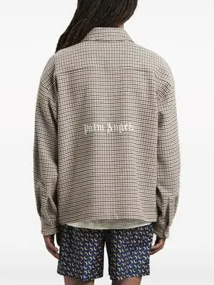 Palm Angels Logo-print Checked Overshirt