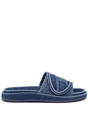 DIESEL Sa-slide D Oval Logo-embossed Slides
