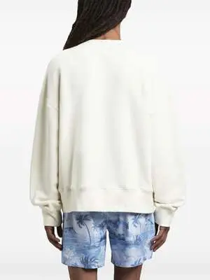 Palm Angels Logo-print Cotton Sweatshirt - White