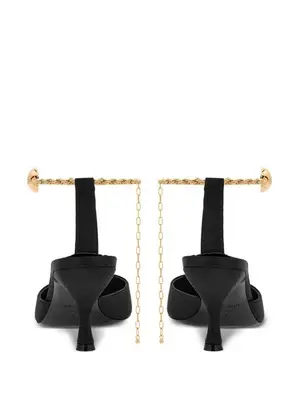 FERRAGAMO 70mm Cable-link Chain Pumps - Black