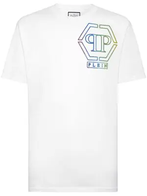 Philipp Plein Logo-embellished Cotton T-shirt - White