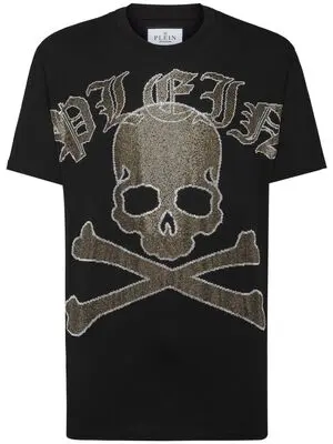 Philipp Plein Gothic Plein Strass Cotton T-shirt