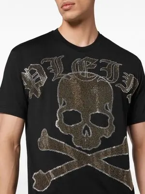 Philipp Plein Gothic Plein Strass Cotton T-shirt