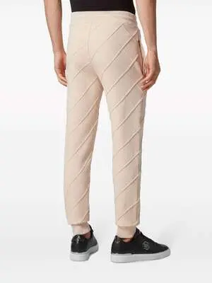 Philipp Plein Logo-appliqué Quilted Track Pants - Neutrals