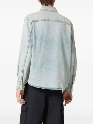 Valentino Garavani V-detail Denim Shirt - Blue