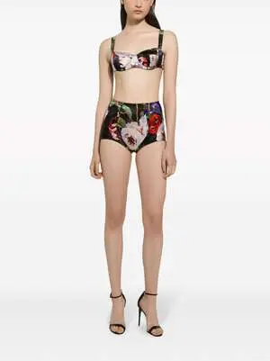 Dolce & Gabbana Floral-print Silk Blend Briefs