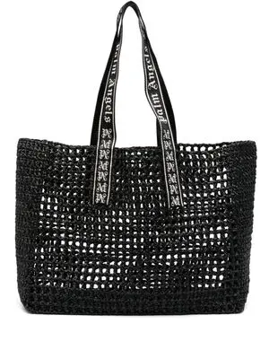 Palm Angels Logo-strap Raffia Tote Bag