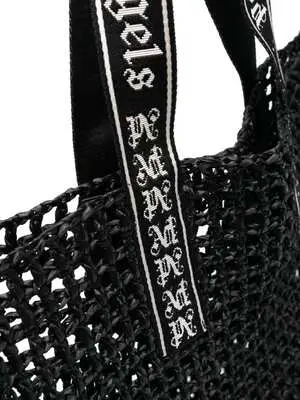 Palm Angels Logo-strap Raffia Tote Bag