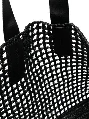 Palm Angels Logo-strap Raffia Tote Bag