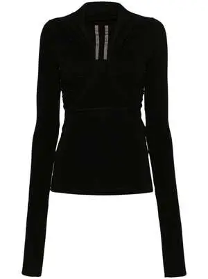 Rick Owens Prong Cut-out Top - Black