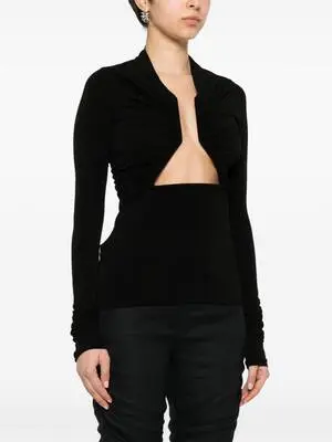 Rick Owens Prong Cut-out Top - Black