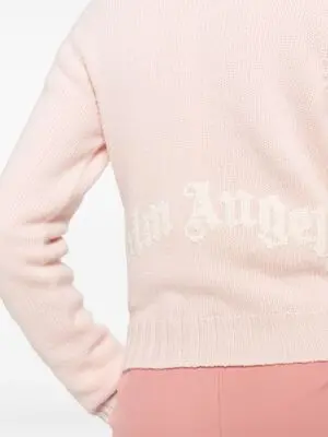 Palm Angels Curved-logo Wool-blend Jumper