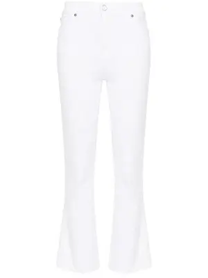 7 For All Mankind Slim Kick High-rise Bootcut Jeans - White