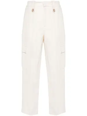TWINSET Logo-plaque Twill Trousers