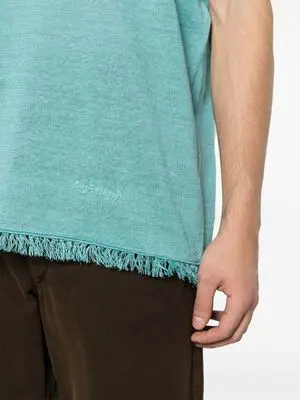 Alanui Fine-knit Linen T-shirt - Blue