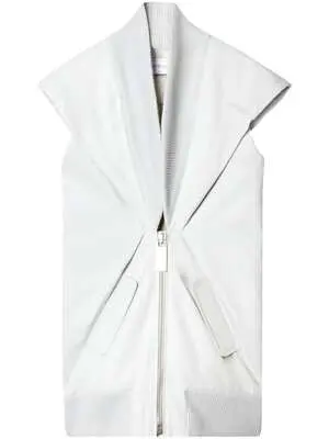 Off-White Sleeveless Padded Mini Dress - White