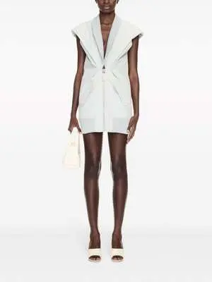 Off-White Sleeveless Padded Mini Dress