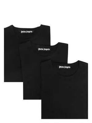 Palm Angels Round-neck Short-sleeve T-shirt - Black