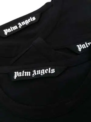 Palm Angels Round-neck Short-sleeve T-shirt - Black
