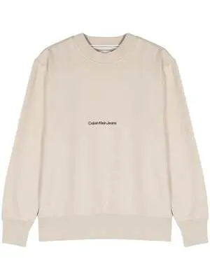Calvin Klein Relaxed Embroidered-logo Sweatshirt