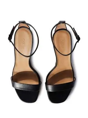 Off-White Jug Leather Wedge Heel Sandals - Black